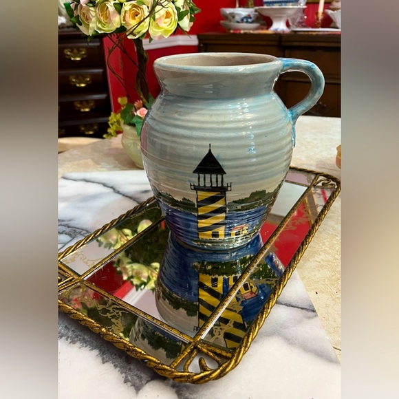 WCL Pottery Bean Jug | Art | Nautical Themed Pitcher Jug Bean Pot Beach ...
